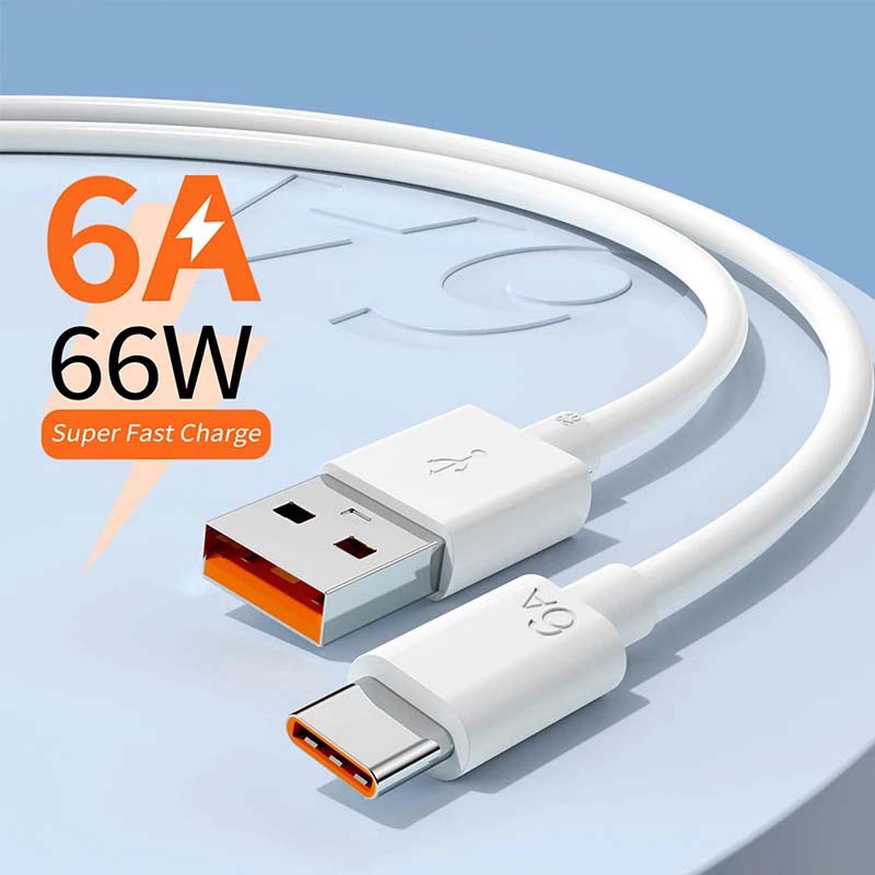 66W 6A Type-C Super Fast Charging Cable Fast Charger USB C Cable Type-C ...