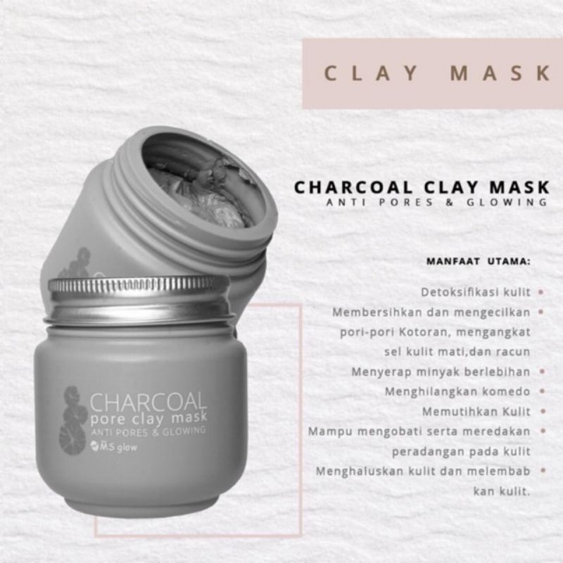 Ms GLOW CHARCHOAL CLAY MASK | Shopee Philippines