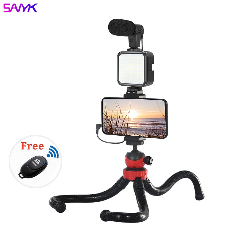 SANYK Multifunctional Mobile Video Vlogging Tripod Vlogger Kit Octopus ...