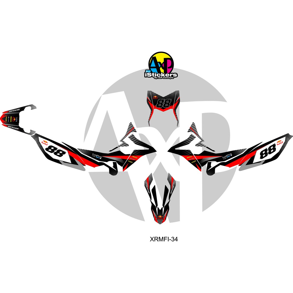 Honda XRM 125 FI Decal Kit XRMFI-34 | Shopee Philippines