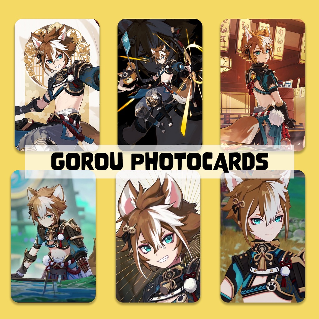 Genshin Impact Photocards - GOROU Textured Photocards Front and Back ...