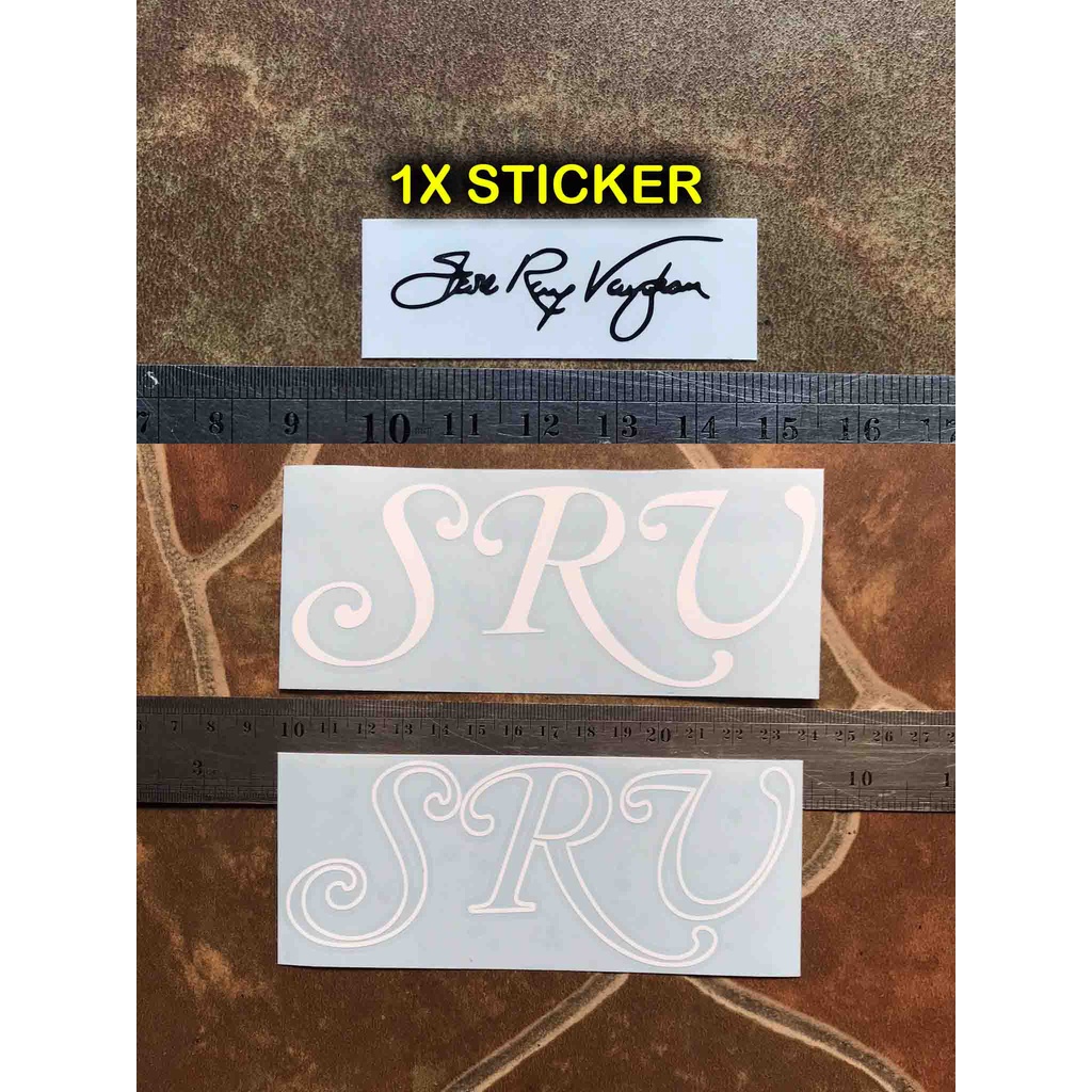 SRV Stevie Ray Vaughan Signed Sticker Signature Autograph Custom Logo ...