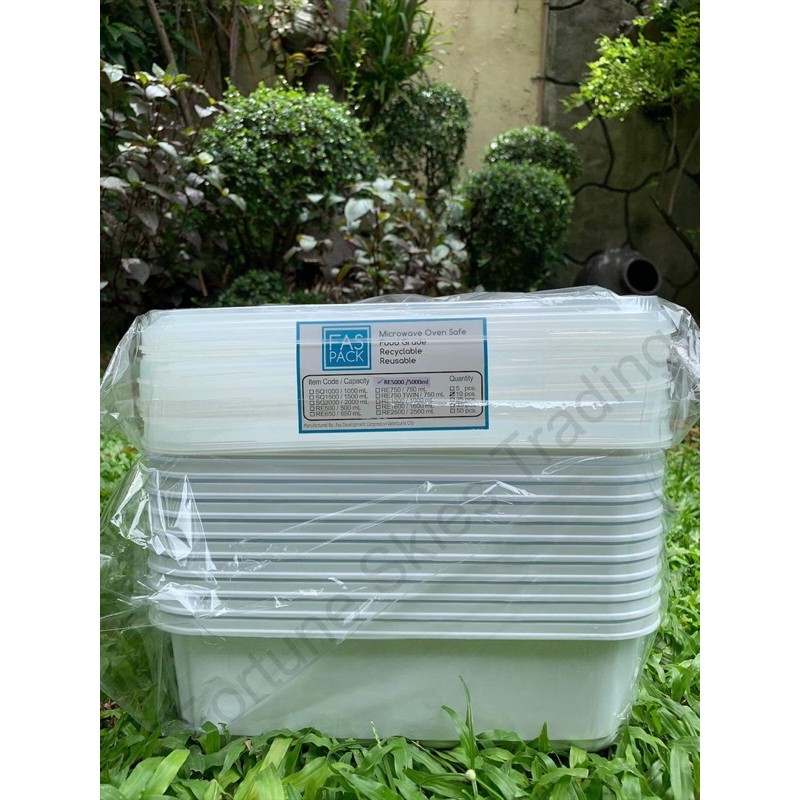 Fas Pack RE5000 (10 pc/pack) Microwavable Container | Shopee Philippines