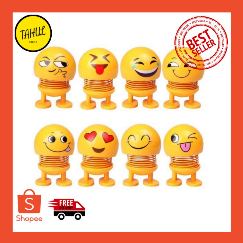 Spring doll Emoji / Spring doll rocking doll / Car Toy / Display ...