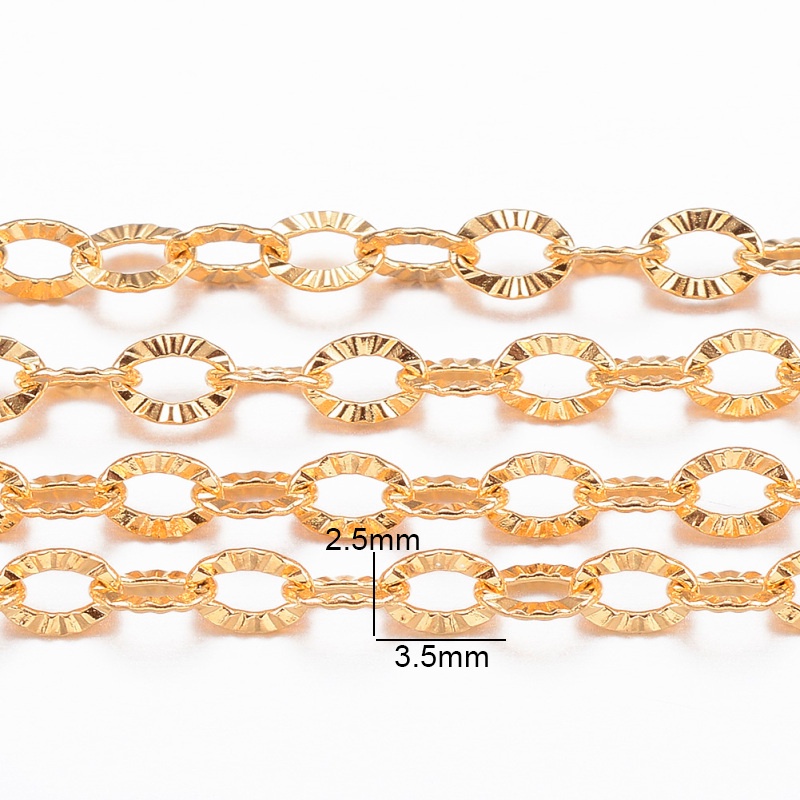 304 Stainless Steel Chains Soldered Golden 0.8x0.3mm | Shopee Philippines