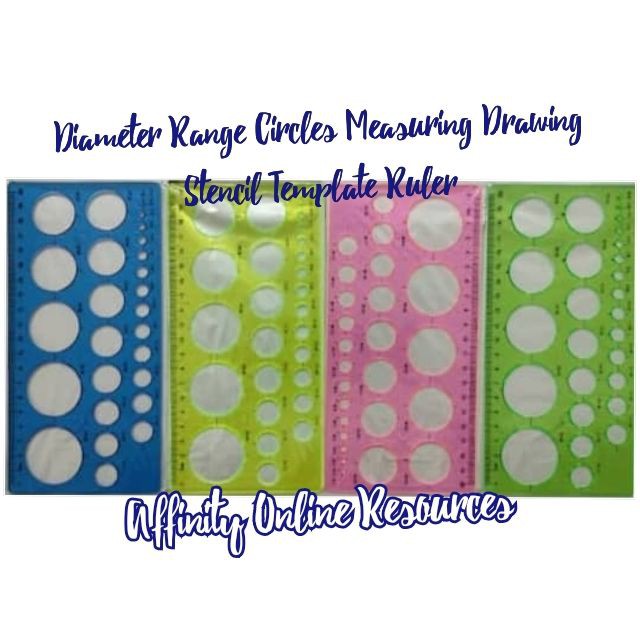 Diameter Range Circles Measuring Drawing Stencil Template Ruler ...