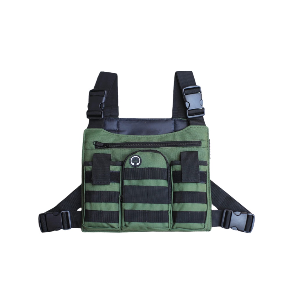 Chest RIG BAG Men CHEST BAG THREE BLACK GREEN BAG Sling Men | Shopee ...