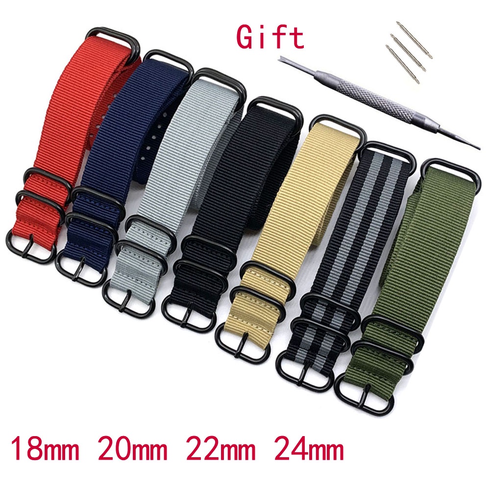 Brand Heavy duty nylon straps18mm 20mm 22mm 24mm Nylon Watch Band NATO ...