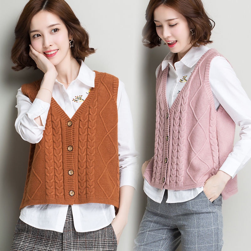 2022 New Style/Korean Version Vest/Versatile Fashion V-Neck Sleeveless ...