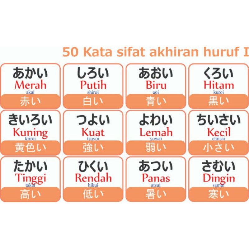 Japanese poster Adjective I | Shopee Philippines