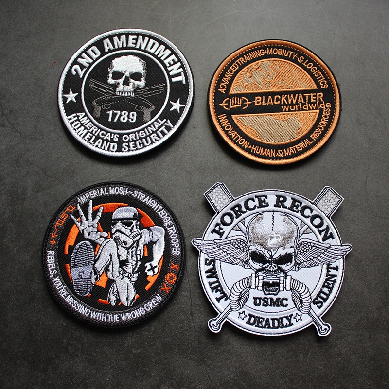 Armband Tactical Badge Round 3D Embroidery Velcro Morale Military Fan ...