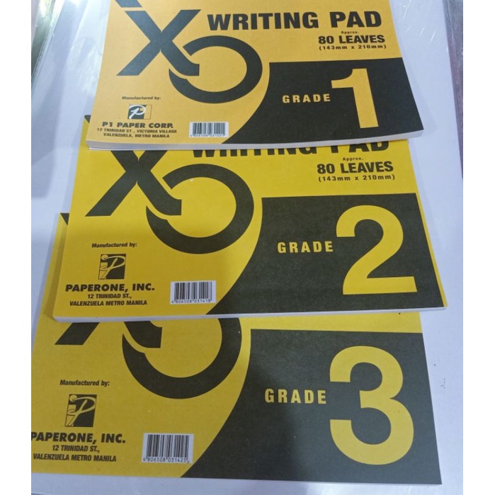 Writing Pad for grade 1, 2 and 3 (5 pads per order) Brand: metro, xo ...