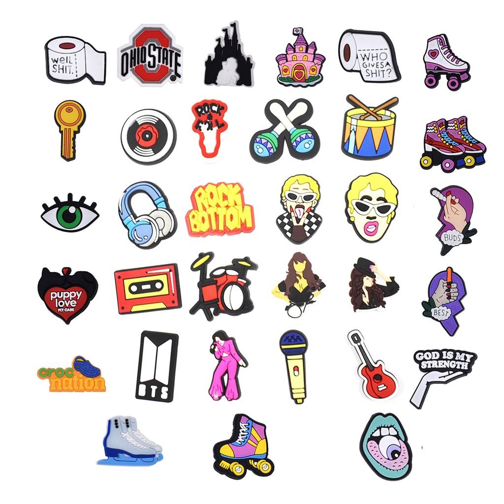 Ready Stock for Croc Jibz Pins Juvenile Music DIY Shoes Charm Button ...