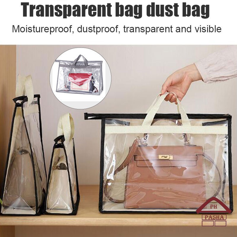 Clear Women Purse Handbag Dust Cover Craft Storage Bag with Zipper For ...