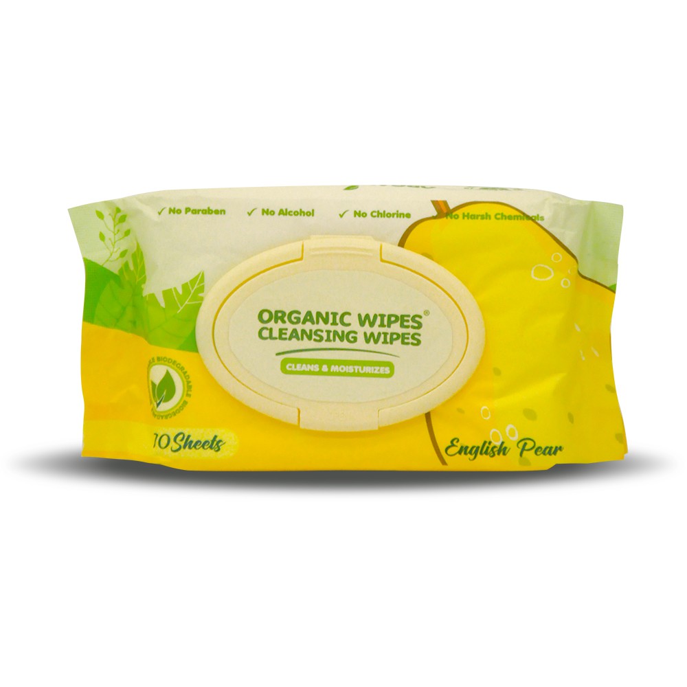 Organic Wipes Cleansing Wipes English Pear 70s | Shopee Philippines