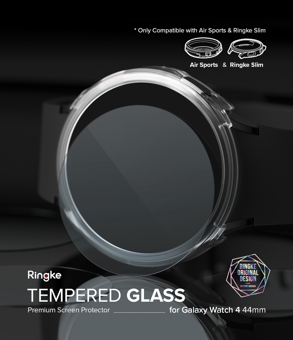Ringke Glass Screen Protector (4 Pc) for Samsung Galaxy Watch 4/5 44mm ...
