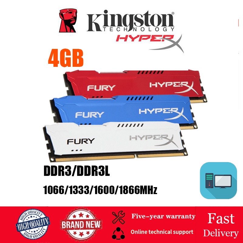 【IN STOCK】 Kingston Hyperx 4GB Desktop Memory RAM DDR3/DDR3L DIMM 1066/1333/1666/1866MHz 240Pin ...