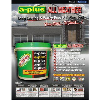 EMJ A-Plus All Weather Elastomeric Paint in Gallon, House Paint, Wall ...