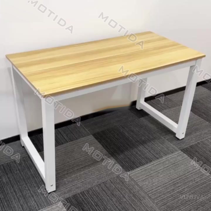 Wooden Computer Table Office Computer Desk 80/100/120/140 White Student ...