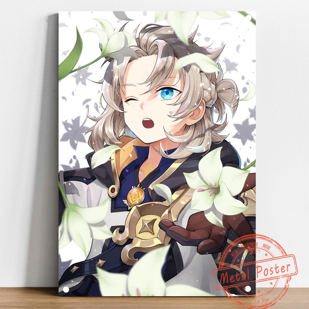 Albedo Genshin Impact Metal Poster Tv Shows Movie Game Anime Tin Sign ...