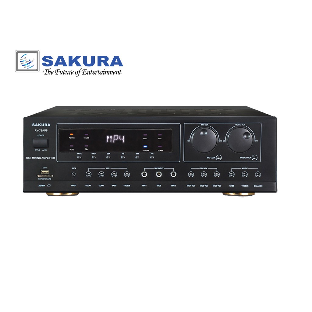 Sakura AV-739UB USB Mixing Amplifier ( 750 Watts x 2 ) | Shopee Philippines