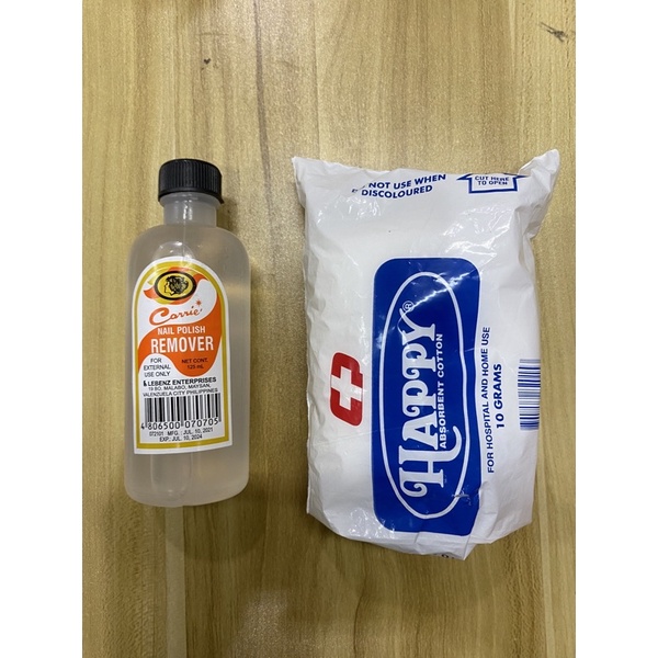 Acetone Nail Polish Remover 125ml with Cotton Set | Shopee Philippines
