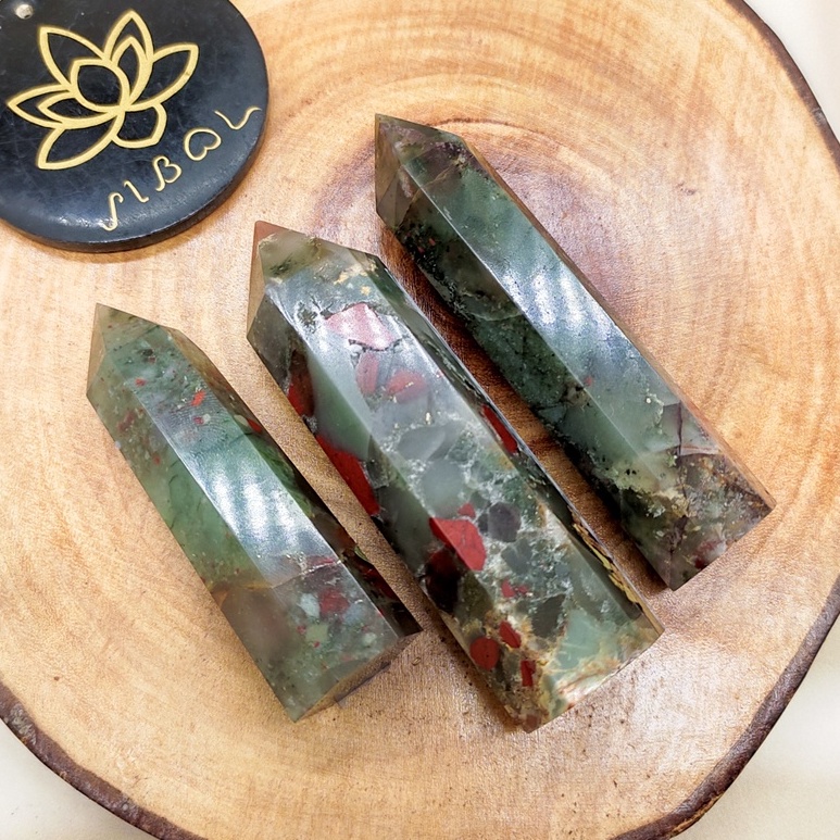 African Bloodstone Tower (Courage, Cleansing, Powerful Healing) Crystal ...