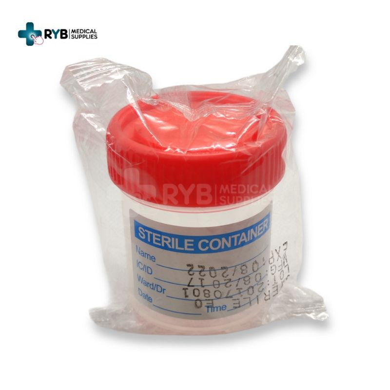 Stool or Urine Sterile Specimen Container with Label 60ml (Sold per ...
