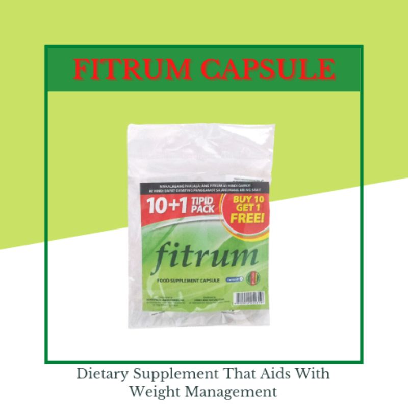 Fitrum Capsule for Weight Loss 10+1 Promo Pack | Shopee Philippines