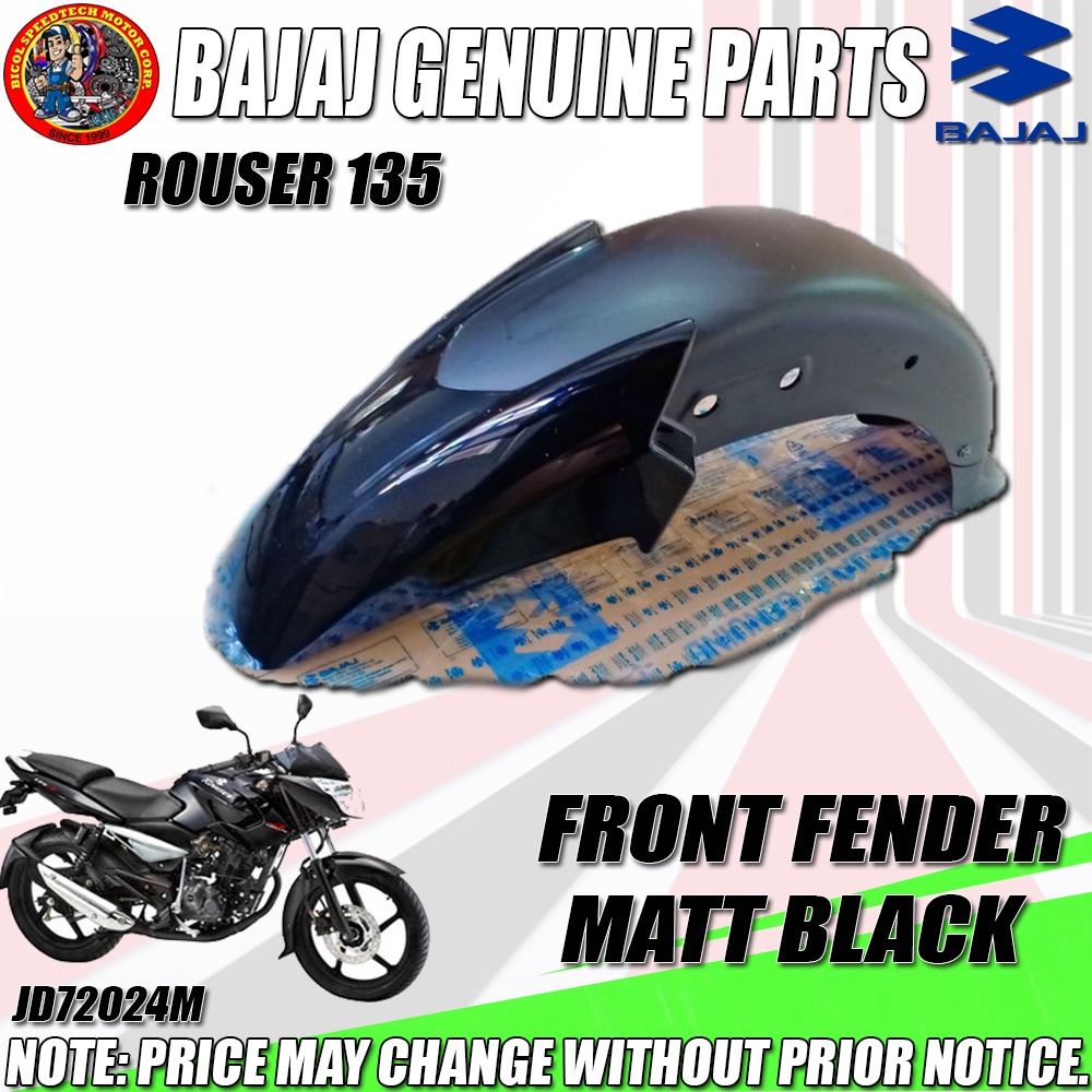 ROUSER 135 FRONT FENDER MATT BLACK (KMC) (Genuine: JD72024M) | Shopee ...