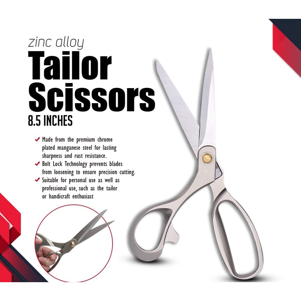 Heavy Duty Zinc Alloy Tailor Scissor 8.5inches | Multi-Purpose Scissor ...