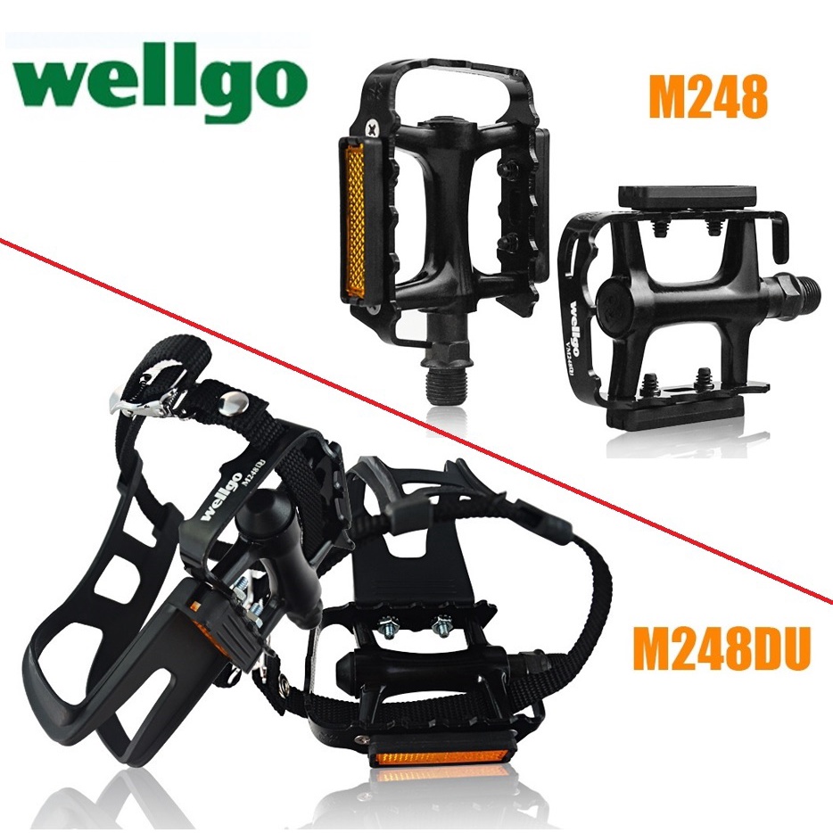 Wellgo M248DU M248 Toecage Pedal Ultralight Bearing Pedals Aluminum ...