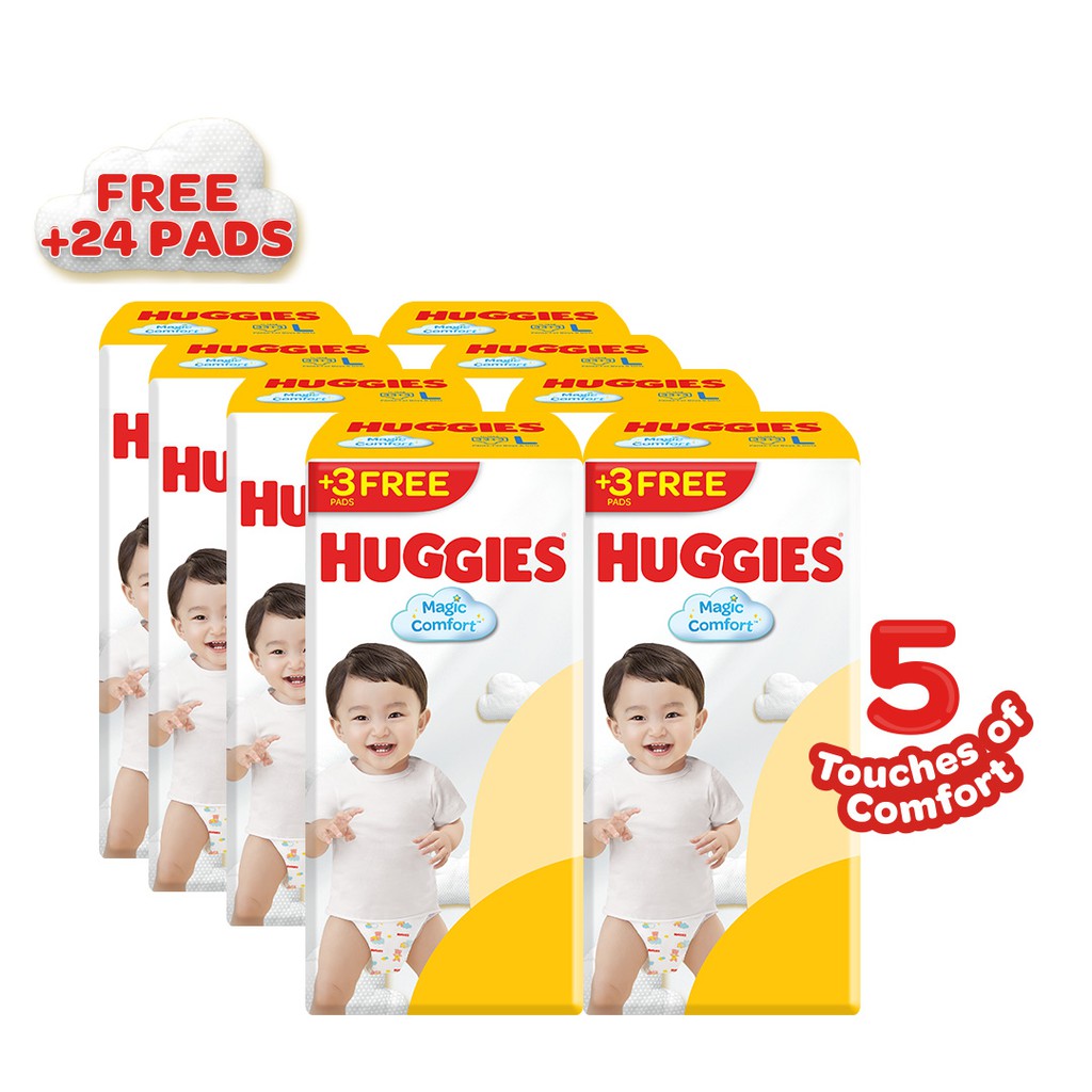 Huggies Magic Comfort Jumbo Large - 36 pcs x 8 packs (288 pcs) | Shopee ...