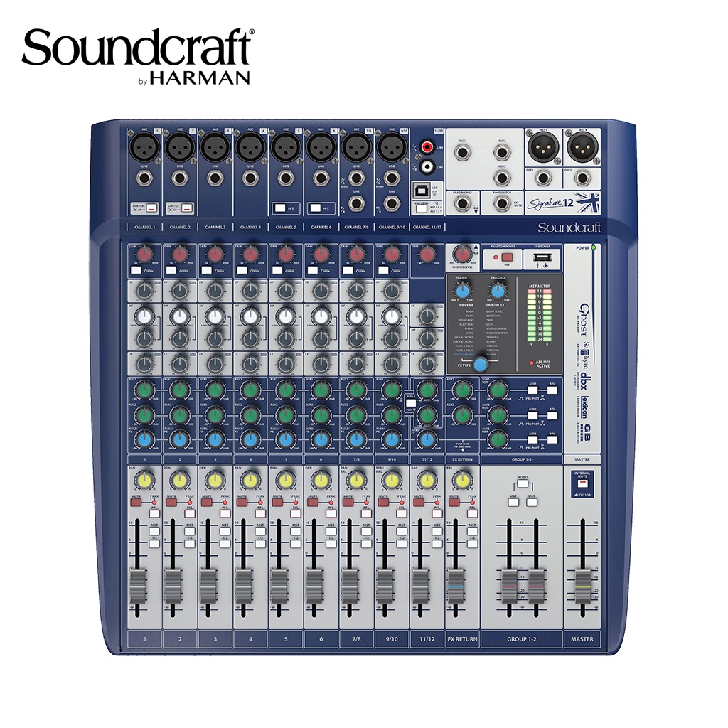 Soundcraft Signature 12 Compact Analog Mixer with Built-in USB ...