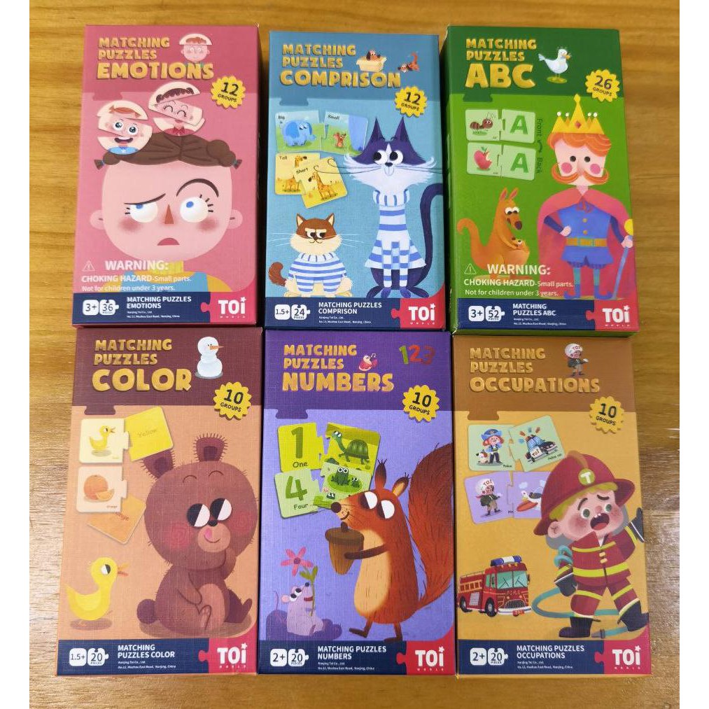 Toi Matching Puzzle for kids / Puzzles for kids | Shopee Philippines