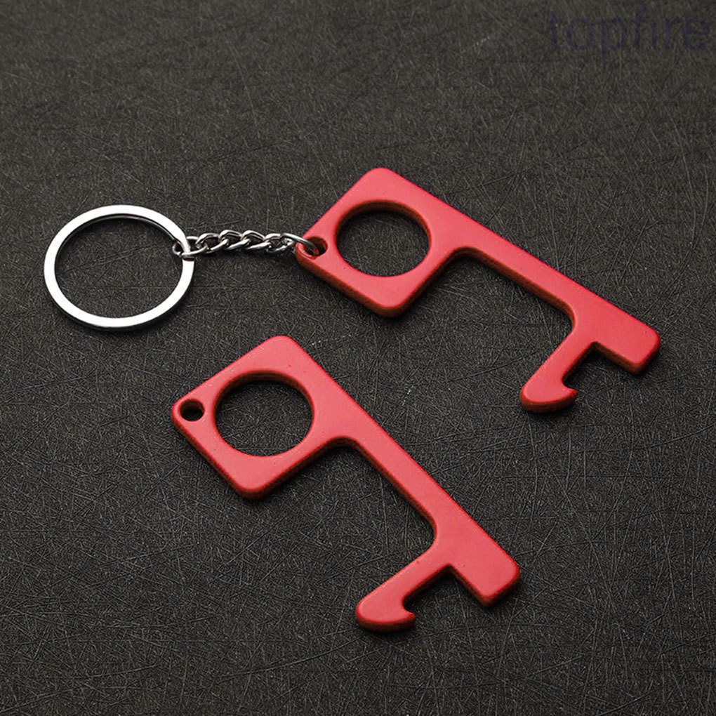 Door Opener Metal Elevator Button Keychain No Touch Button Doorknob ...