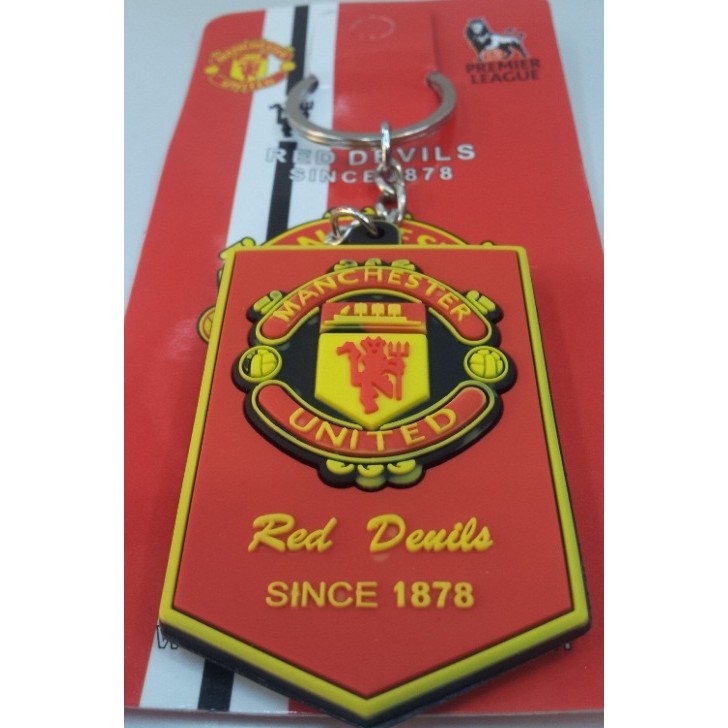 GANTUNGAN New model Manchester United Rubber Logo Keychain (Imported ...