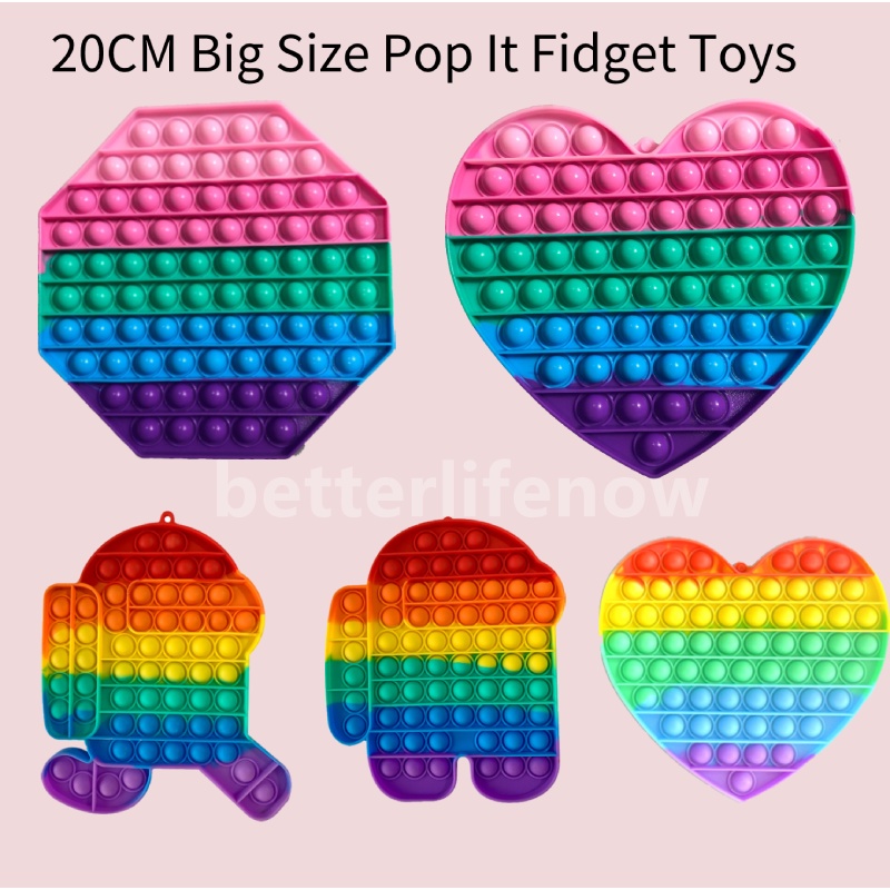 Ready Stock 50cm jumbo giant pop it fidget toy full set box Super big ...