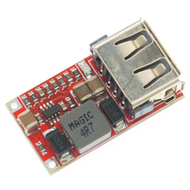 6-24V 24V 12V to 5V USB Step Down Module DC-DC Converter Phone Charger ...