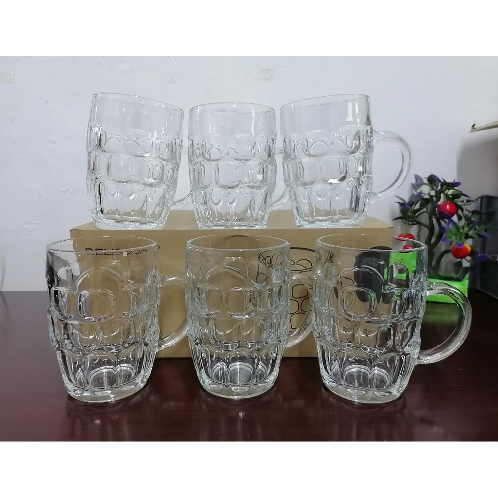 Delisoga Deli Glassware Glass Thick Mug Drinking Set 6pcs 660mL 13cm ...