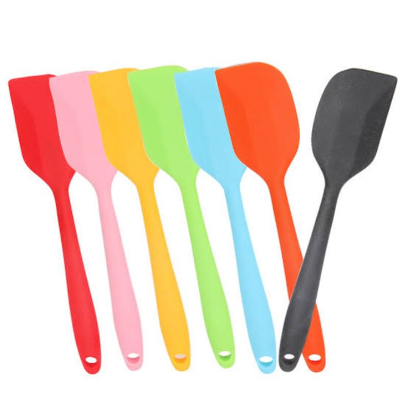 Silicon Spatula Heat Resistant Flexible Rubber Kitchen Baking Cooking ...