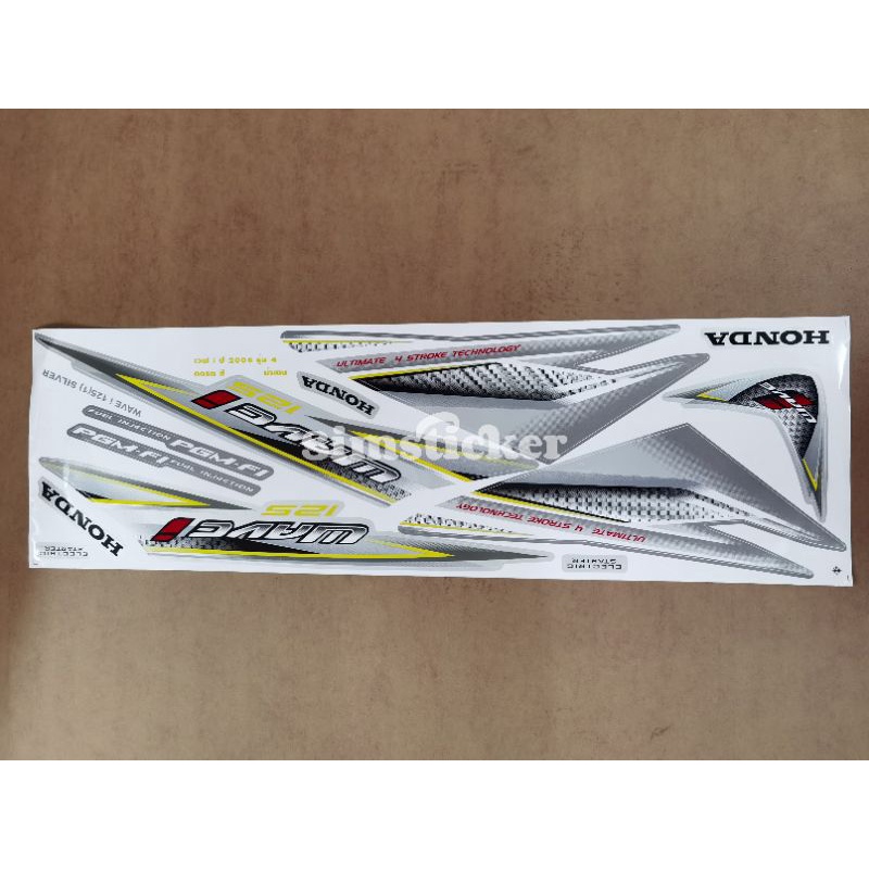 HONDA WAVE 125i (1) SIAM BODY STICKER | Shopee Philippines