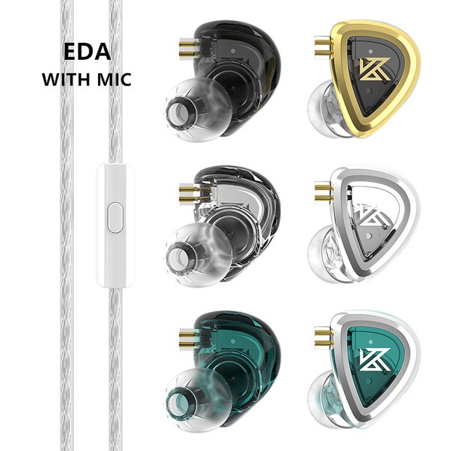 KZ EDA Bass/Balanced/Hi-Res Earbuds In Ear Earphones 3 Pairs HIFI Headset Monitor Sport Noise ...