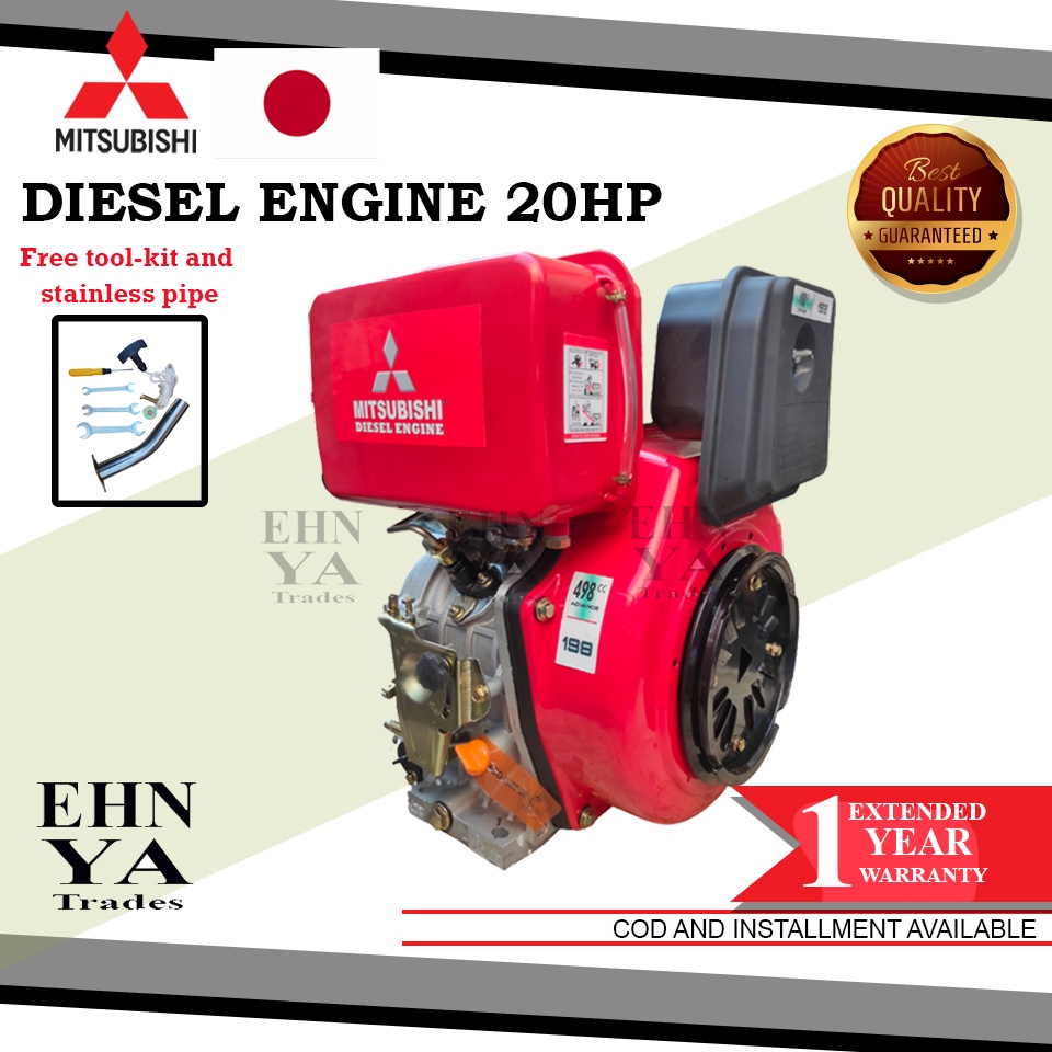 Mitsubishi Diesel Engine 20 HP 198F Highspeed Lowspeed Electric And ...