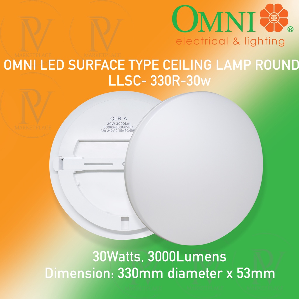 OMNI LED SURFACE TYPE CEILING LAMP ROUND 10w, 20w, 30w, 40w 3in1 Color ...