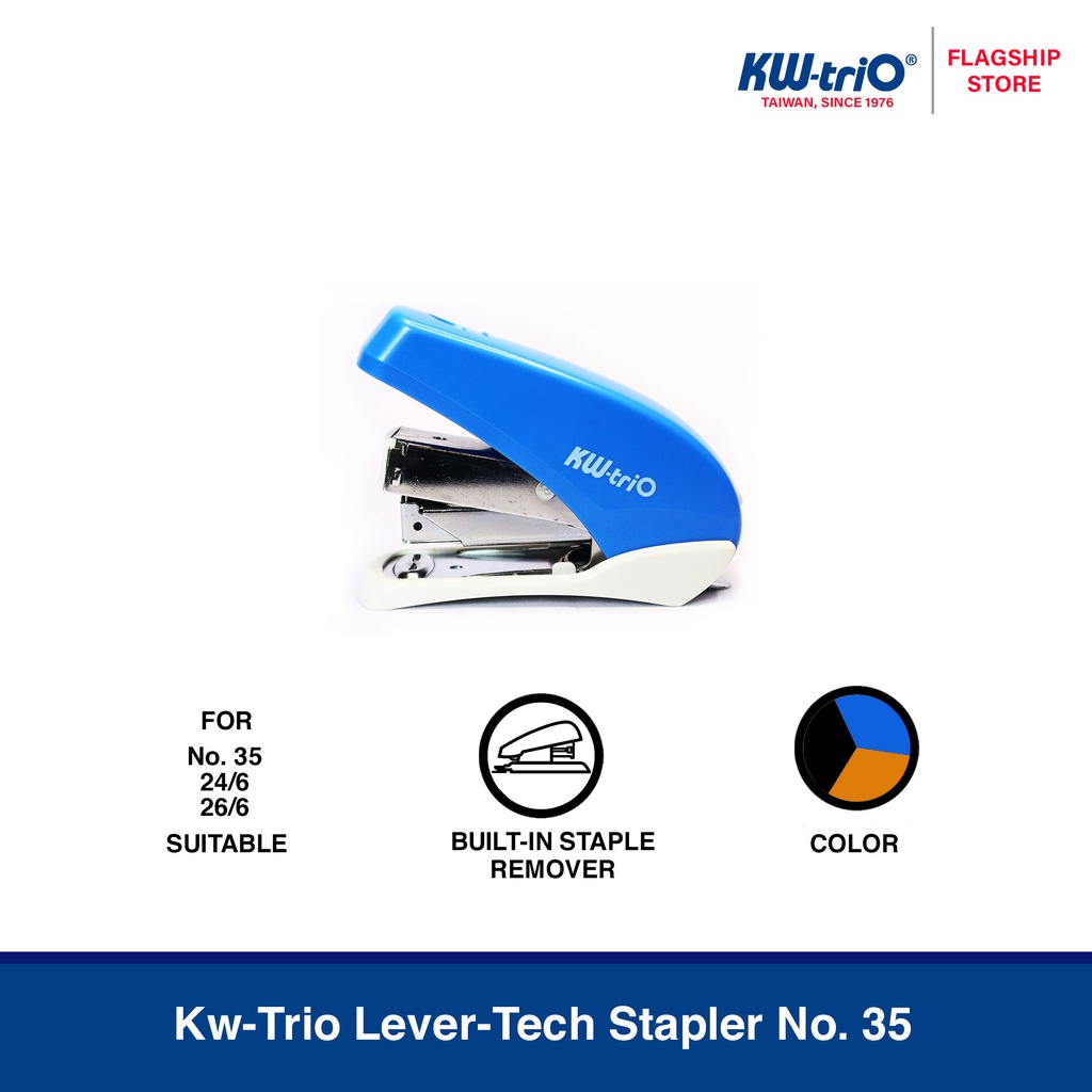 Kw-Trio Lever-Tech Stapler No. 35, [15195648] | Shopee Philippines