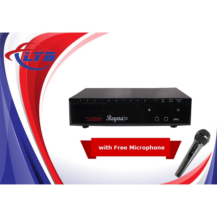 The Platinum Reyna SE Karaoke Player with Free Wired Microphone | Shopee Philippines