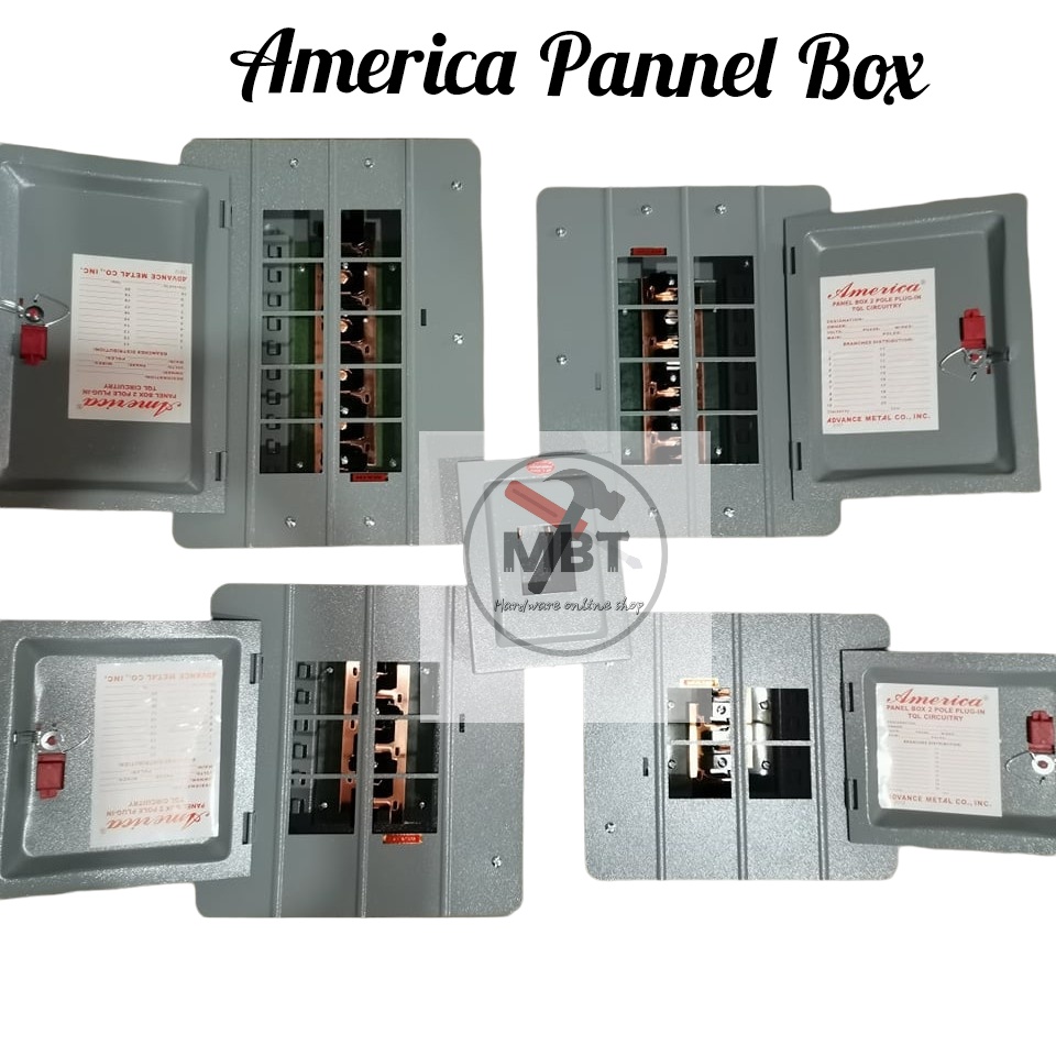 AMERICA ELECTRIC PANEL BOX 2 POLE PLUG-IN CIRCUIT BREAKER SIZE 2X2 3X3 ...