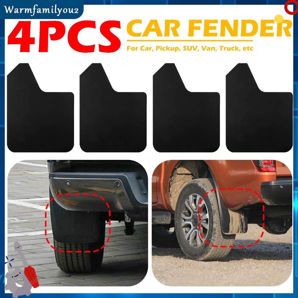 4pcs Car SUV Pickup Van Mud Flaps Mudguards Front Rear Fender Splash ...