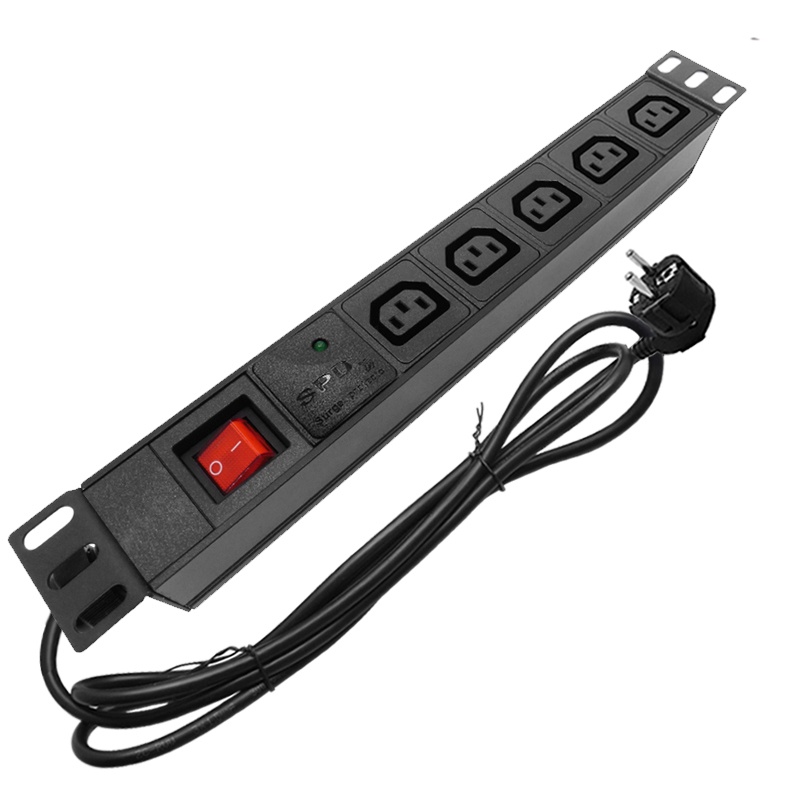 Power Distribution Unit (PDU) Cabinet IEC C13 Power Strip 5-Position Power Outlet SPD Surge ...